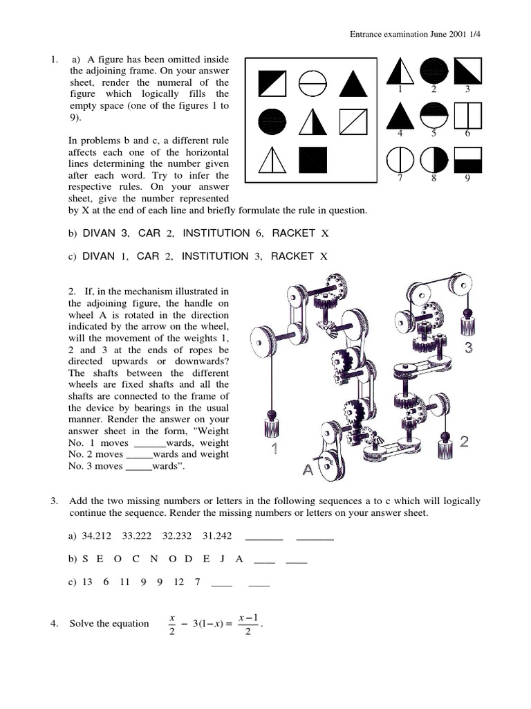 2001 Math2001 | PDF | Mole (Unit) | Electrical Resistance And Conductance