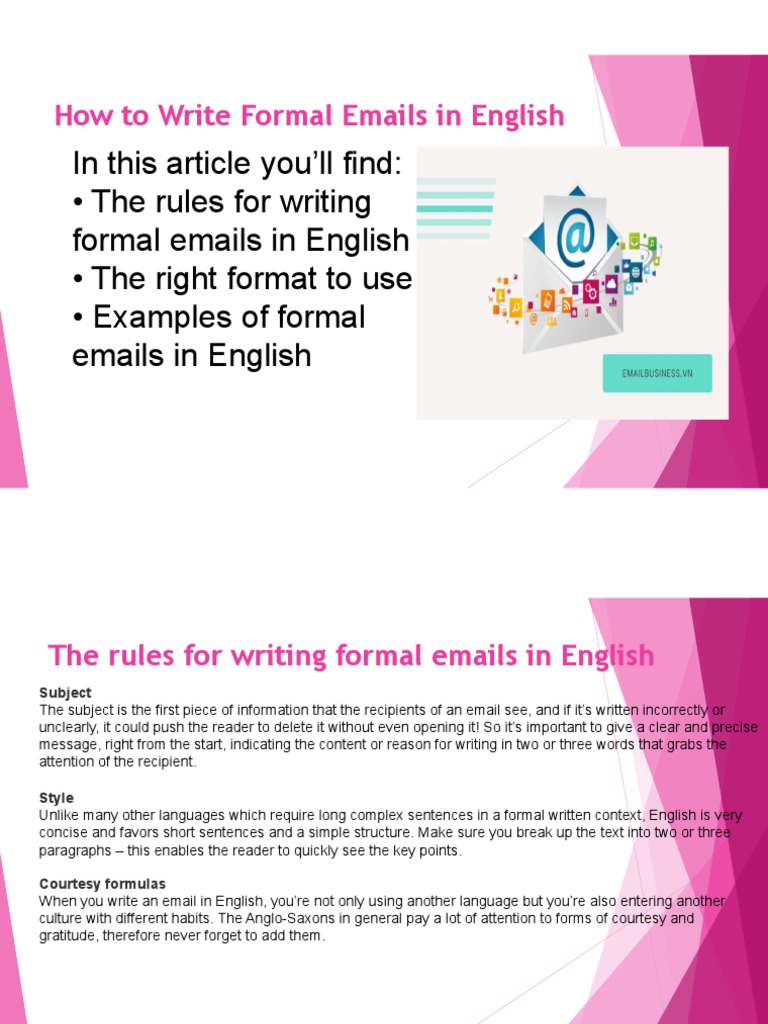 How To Write Formal Emails in English | PDF | Cognition | Human ...