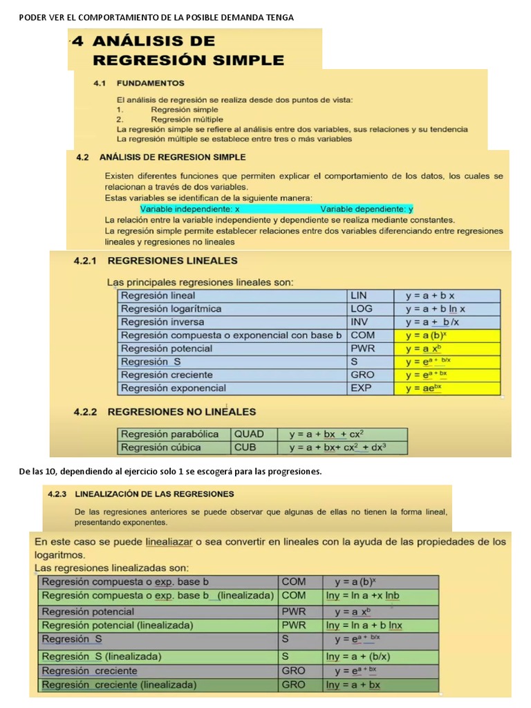 Regresiones Apuntess | PDF | Matemáticas Aplicadas | Matemáticas