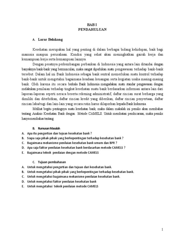 Tugas Analisis Kesehatan Bank | PDF