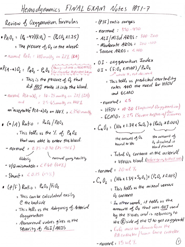 Hemodynamics Review Pdf