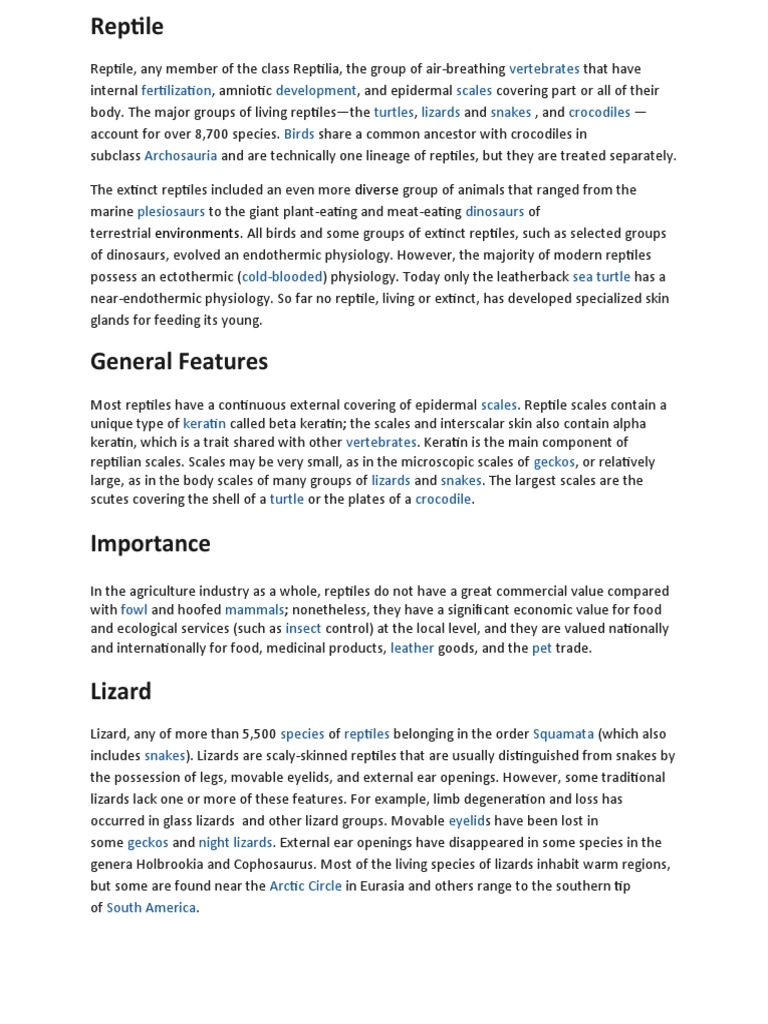 Reptile | PDF | Reptile | Snake