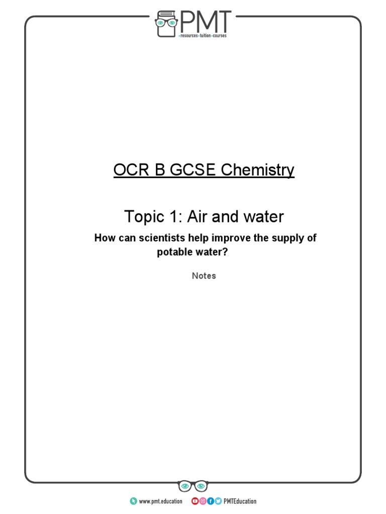 1.4. How Can Scientists Help Improve The Supply of Potable Water | PDF