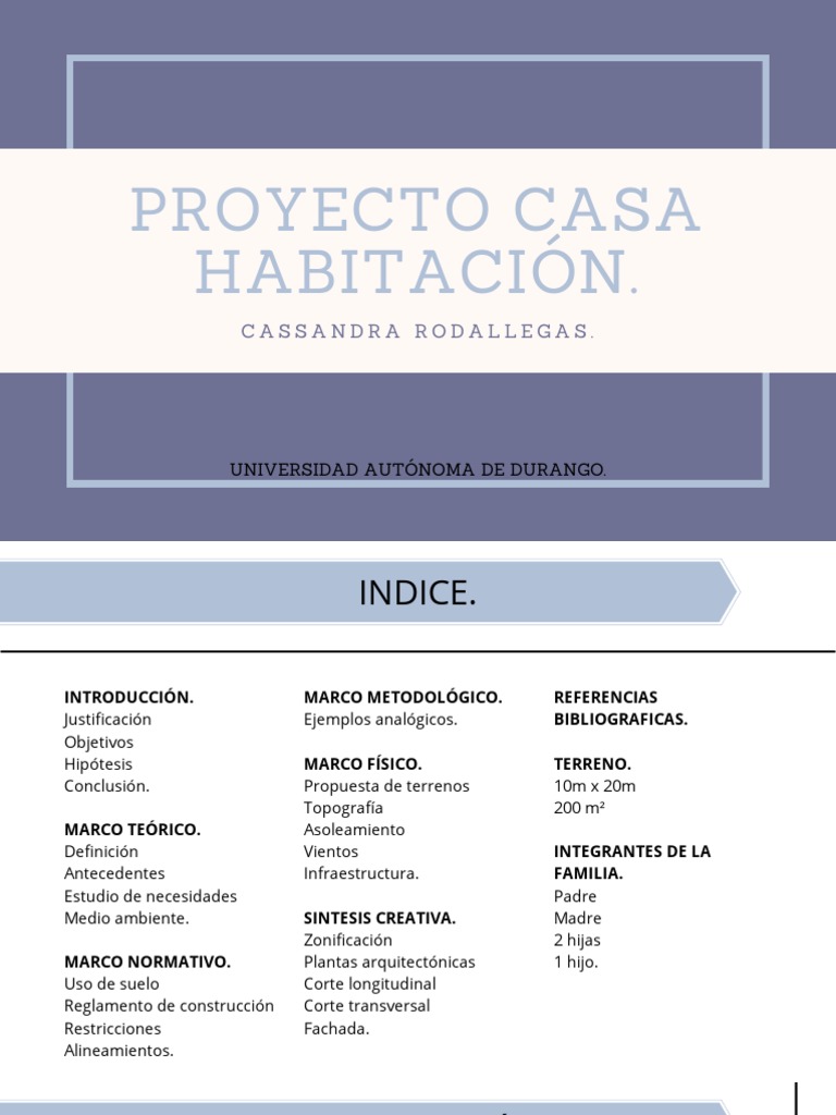 Proyecto Casa Habitación. | PDF