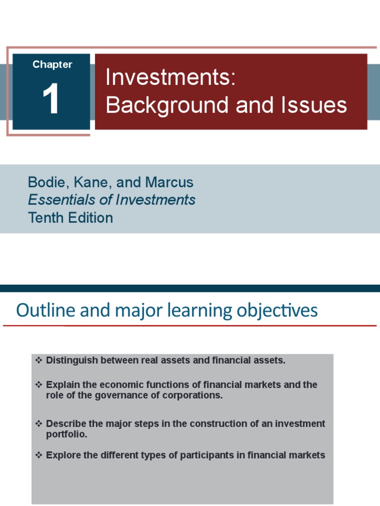 BKM - 10e - Ch01 Modified FALL2020 | PDF | Stocks | Bonds (Finance)