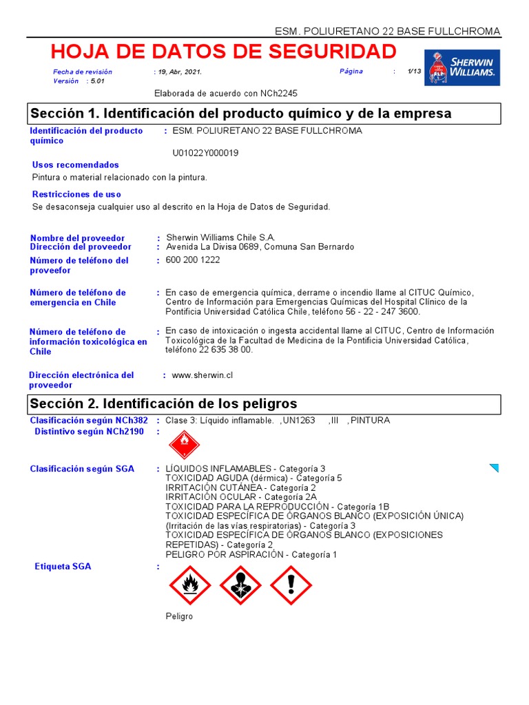 U01022Y000019 - SDS - Spanish (MEXICO) - CL URELUX | PDF ...