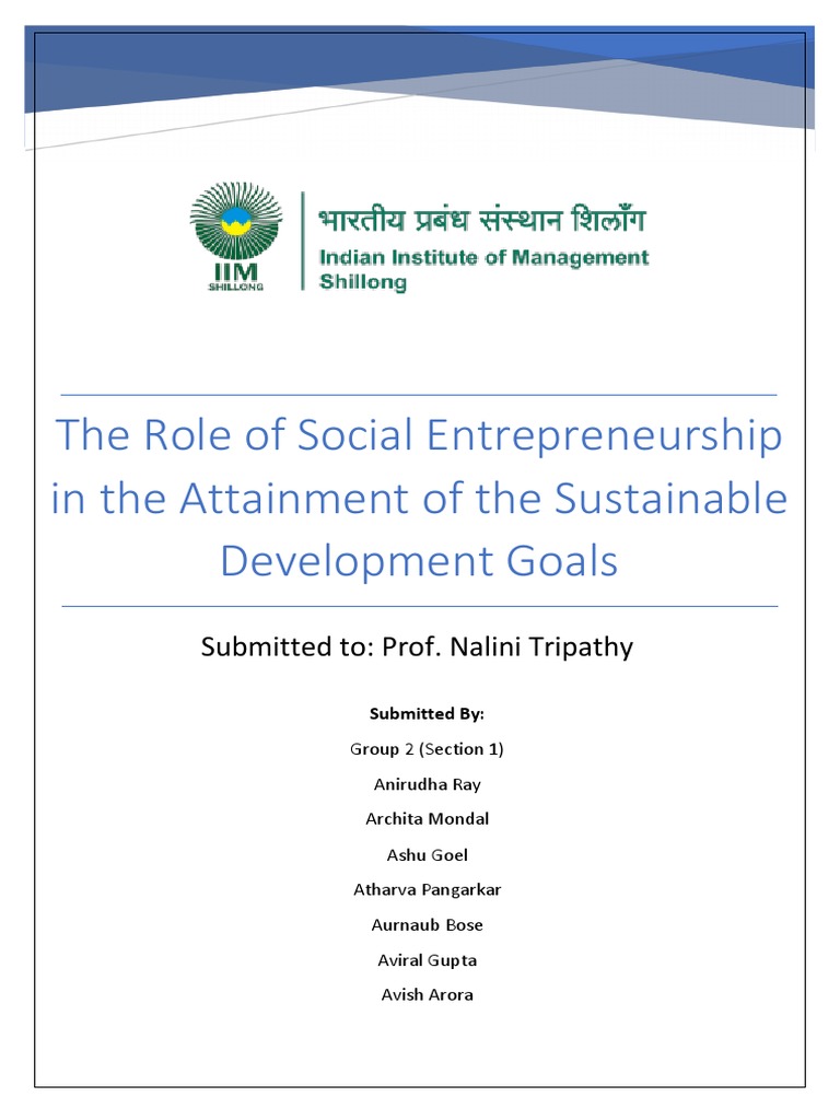 FFMFM Section1 Group2 | PDF | Entrepreneurship | Social Entrepreneurship