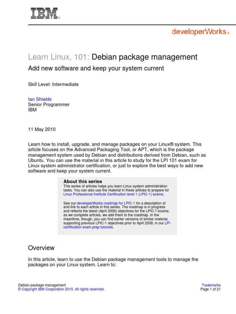 Debian Package Management | PDF | Linux | Linux Distribution