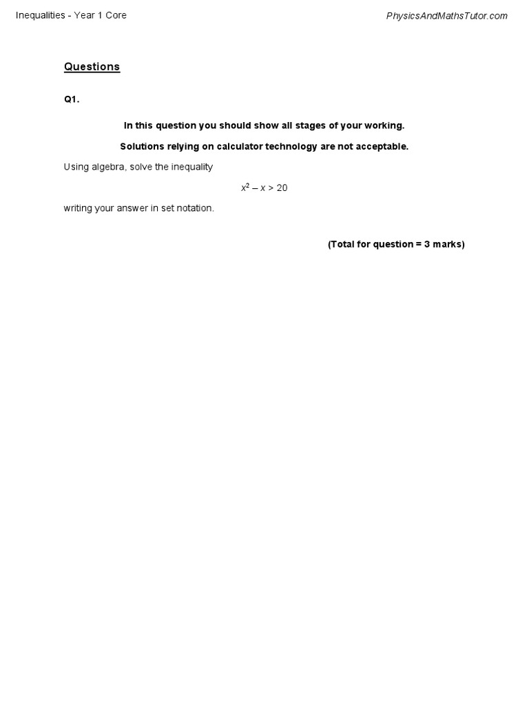 Inequalities | PDF | Inequality (Mathematics) | Numbers