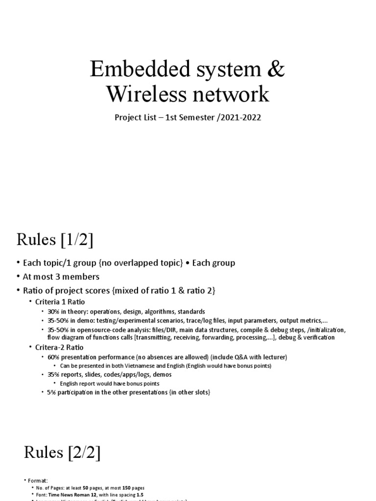 ProjectList2021 2022 | PDF | Routing | Computer Network