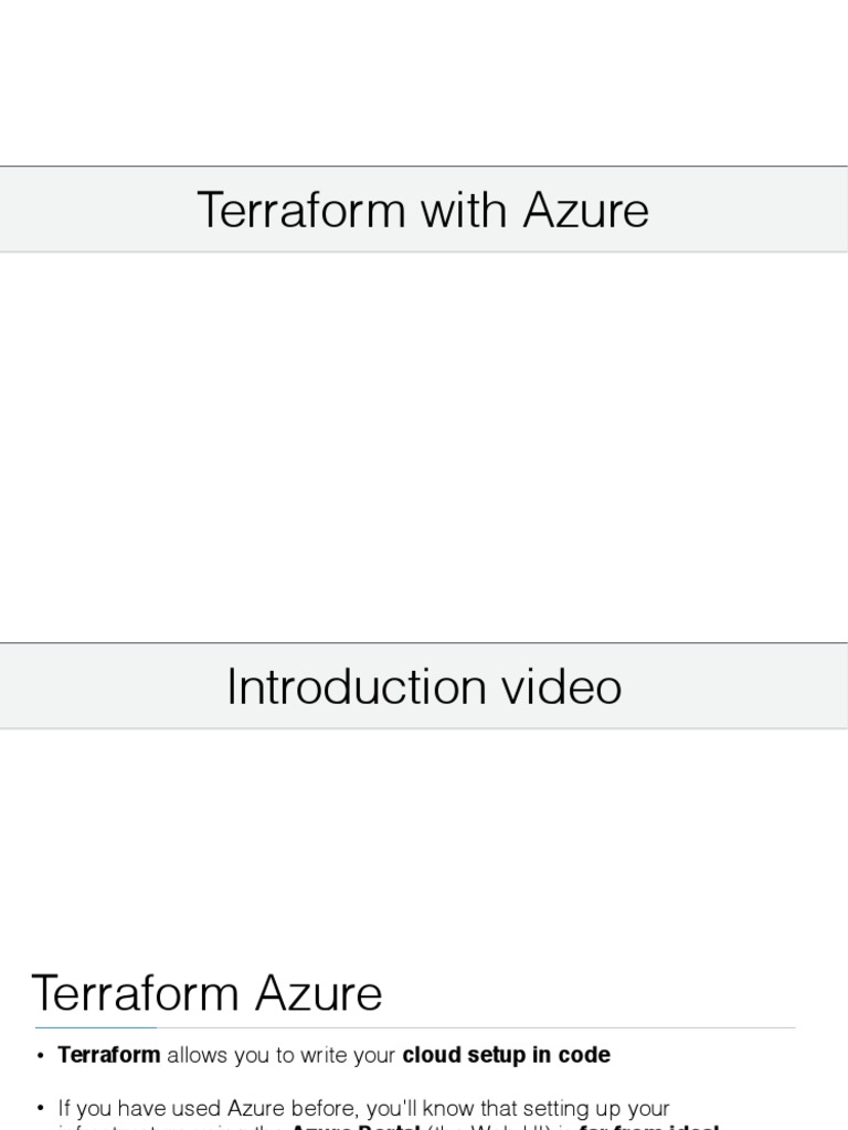 Terraform Azure Pdf Ip Address Microsoft Azure