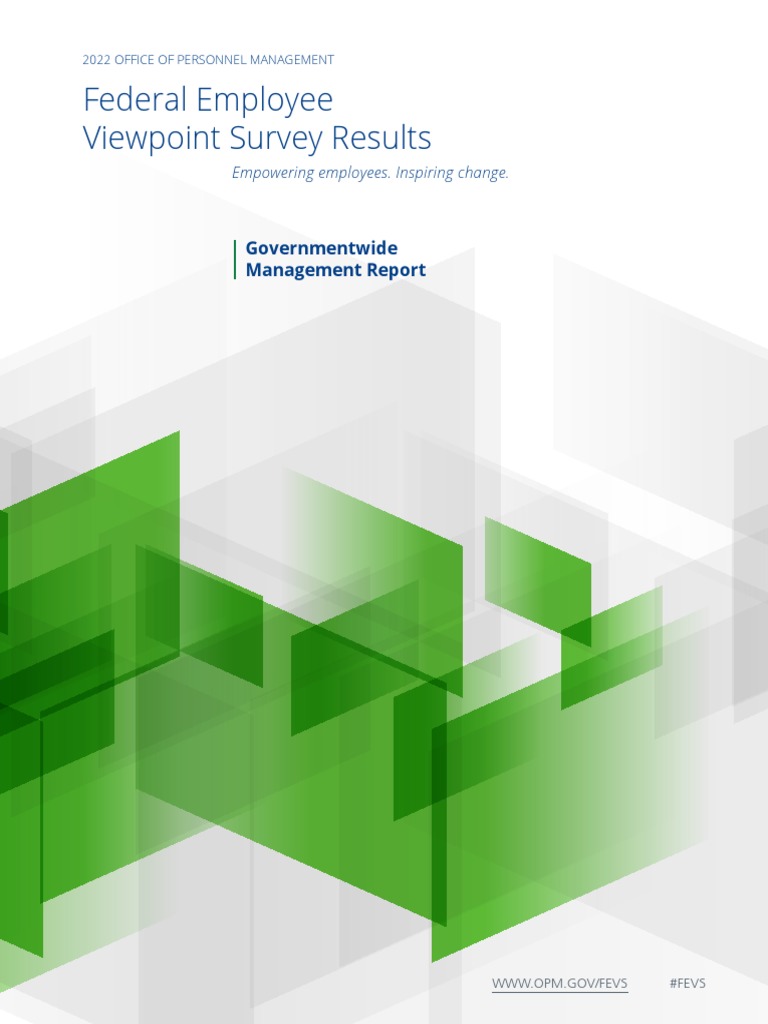 2022 Federal Employee Viewpoint Survey Results | PDF | Job Satisfaction ...