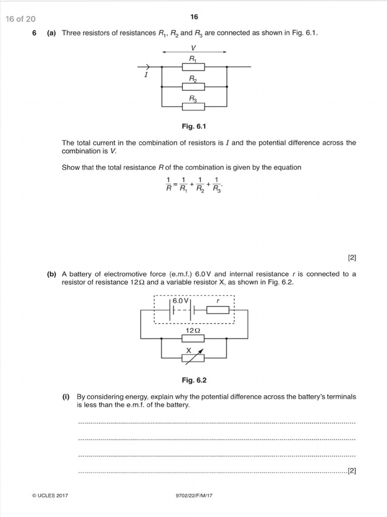 Physics Electricity Paper 2 | PDF