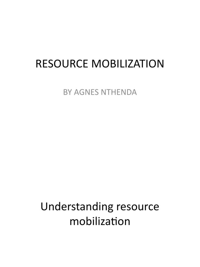 Resource Mobilization Guide | PDF | Social Movements | Power (Social ...