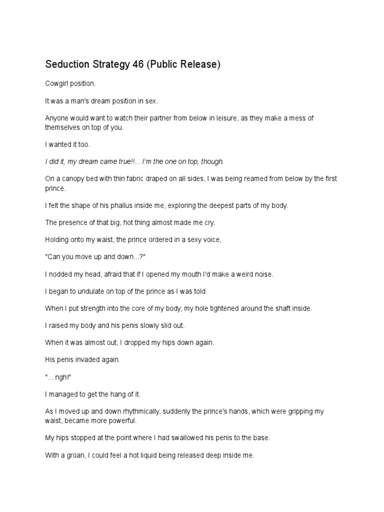 Seduction Strategy 46 (NSFW) | PDF