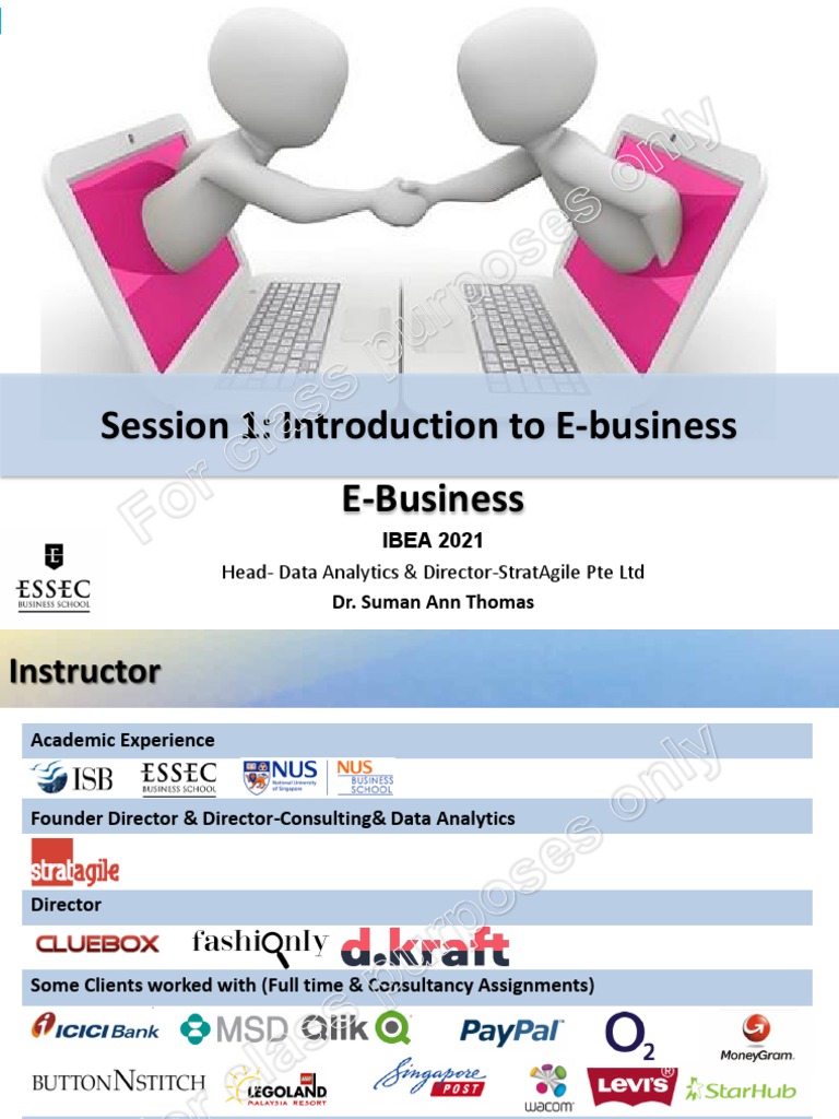 Session 1 Ebusiness Upload | PDF | Mobile App | Online And Offline