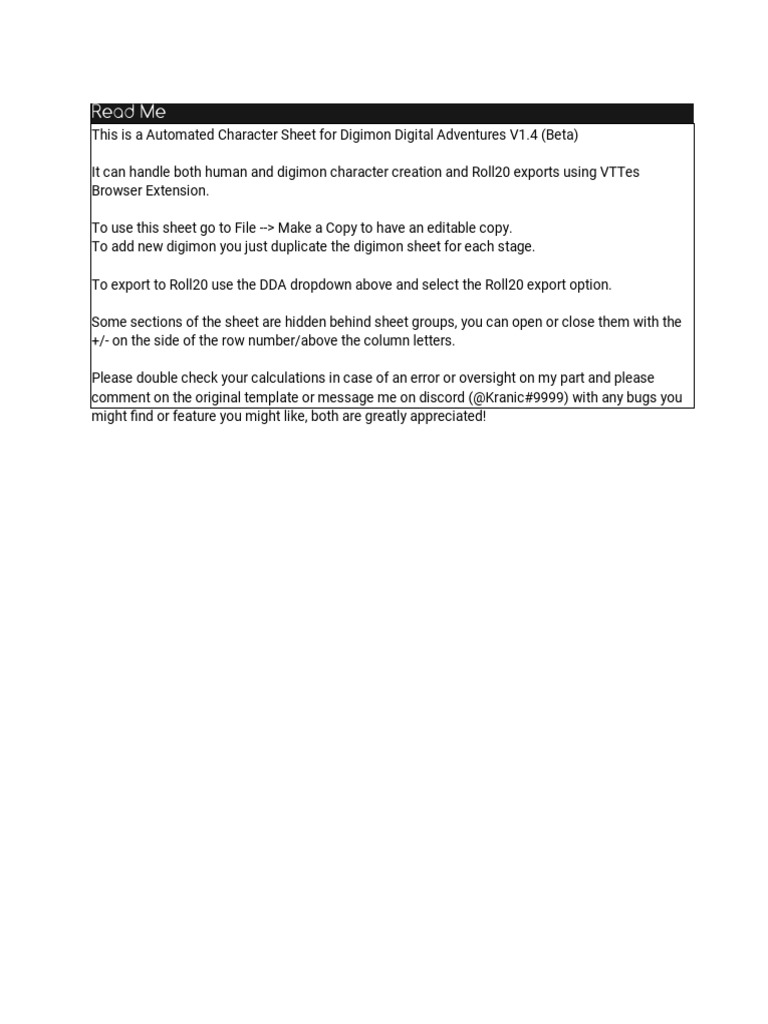 Copia de DDA v14 Character Sheet (Beta) | PDF