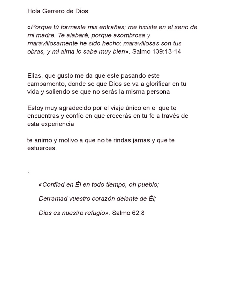 Carta para Elias | PDF | Relaciones personales, crianza y desarrollo ...