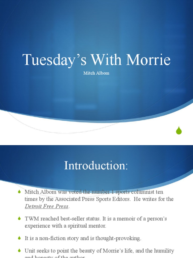 Tuesday's With Morrie: Mitch Albom | PDF