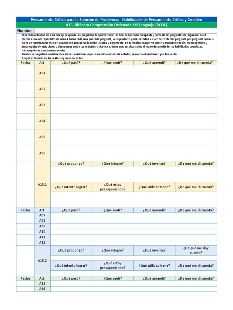A15 BCOL v3.5 | PDF | Lingüística | Ciencias del comportamiento