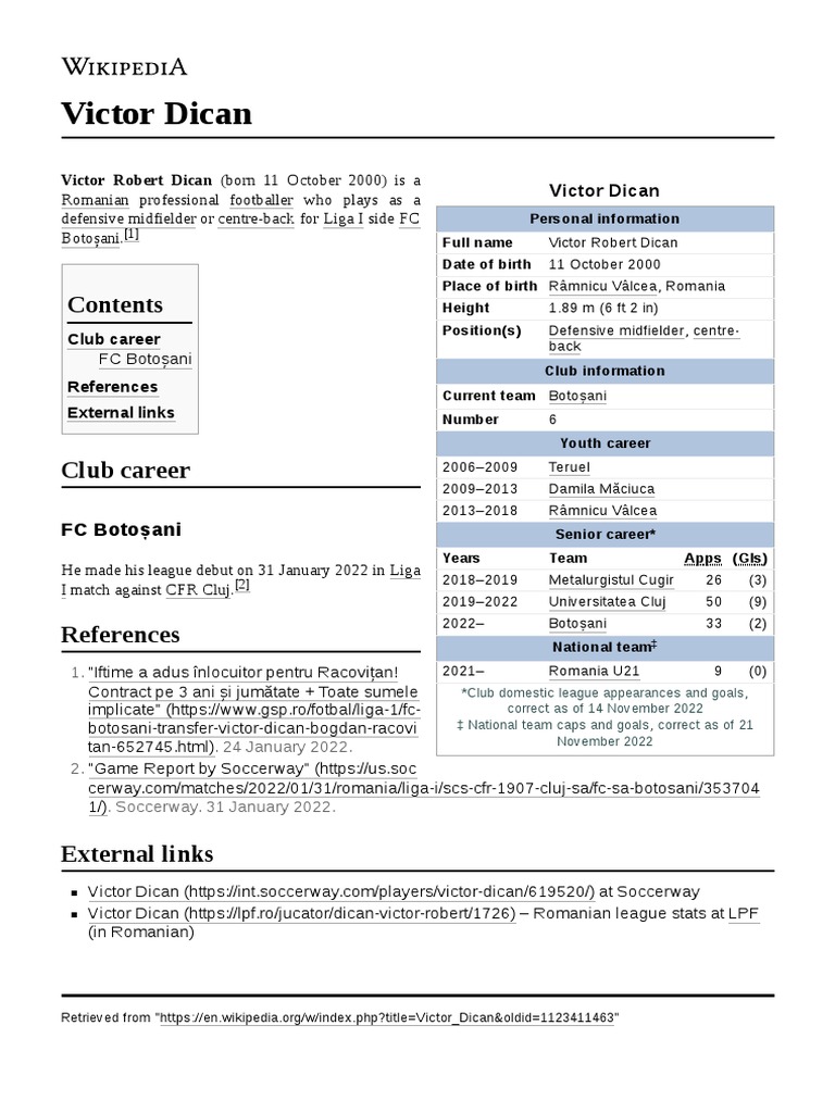 Victor Dican | PDF | Association Football | Sports