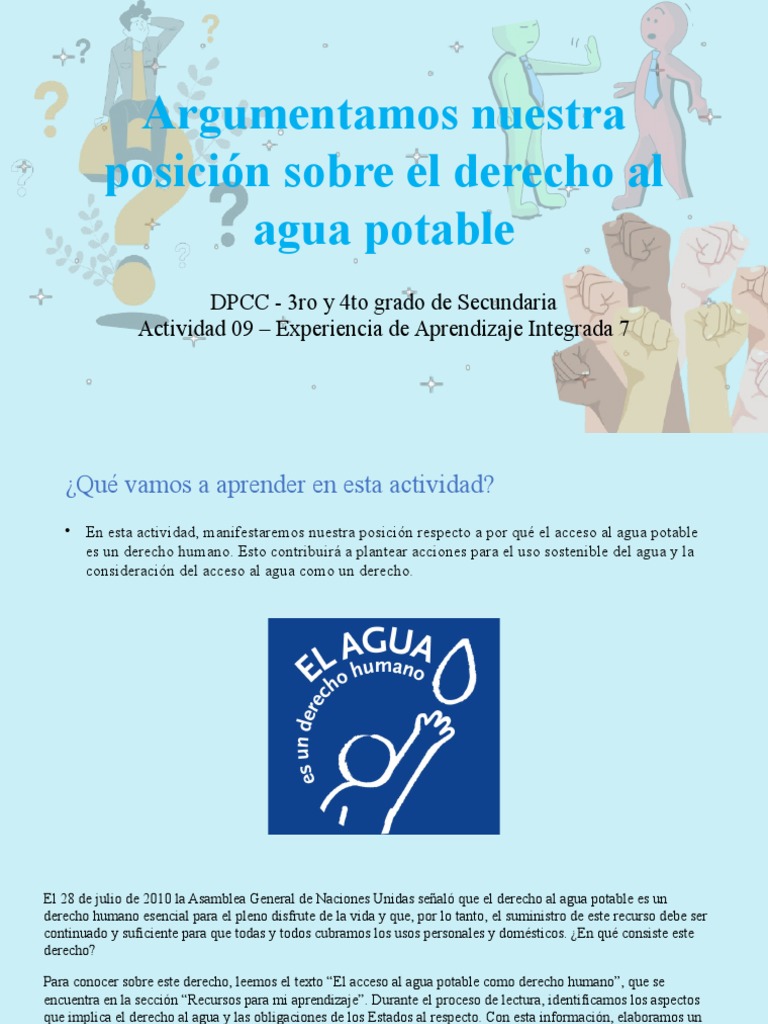 DPCC 3ro y 4to Act 09 Exp 7 | PDF | Agua | Justicia