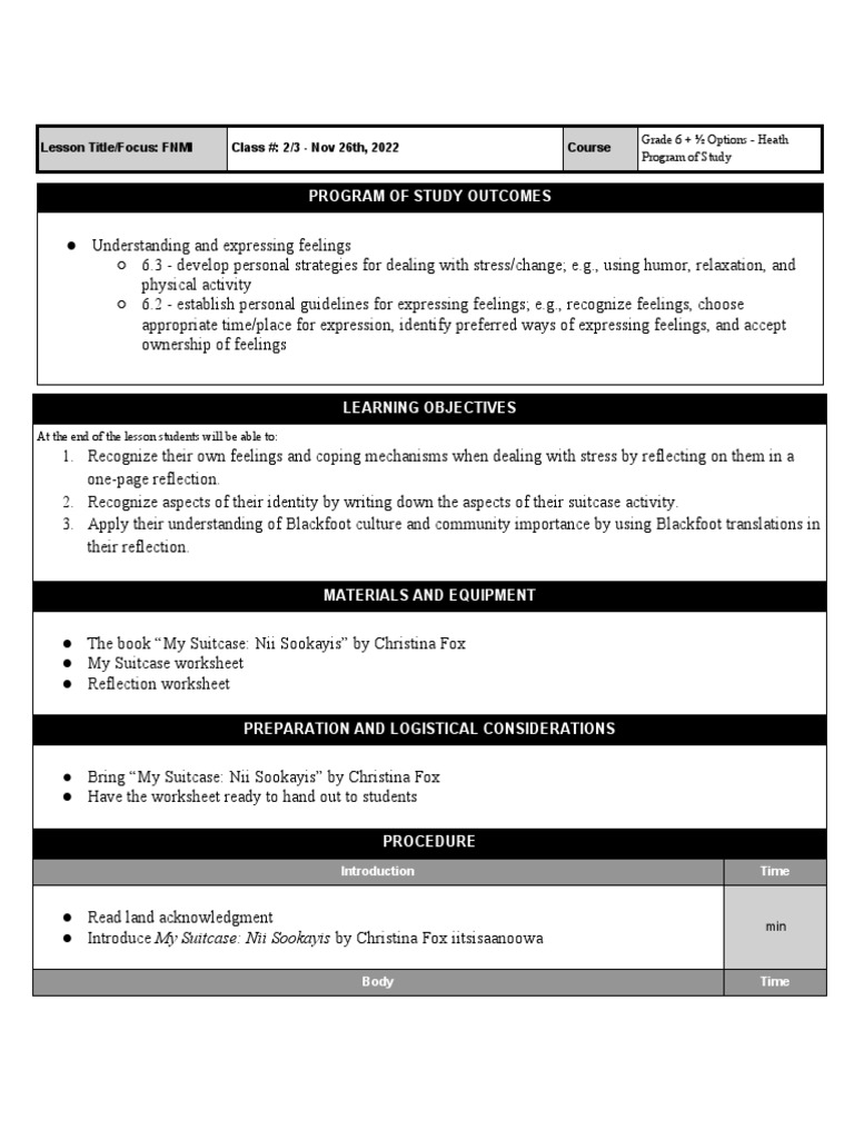 Fnmi Lesson ps1 | PDF | Psychology | Behavior Modification