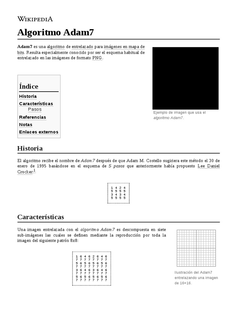 Algoritmo Adam7 | PDF | Informática | Procesamiento de imágenes