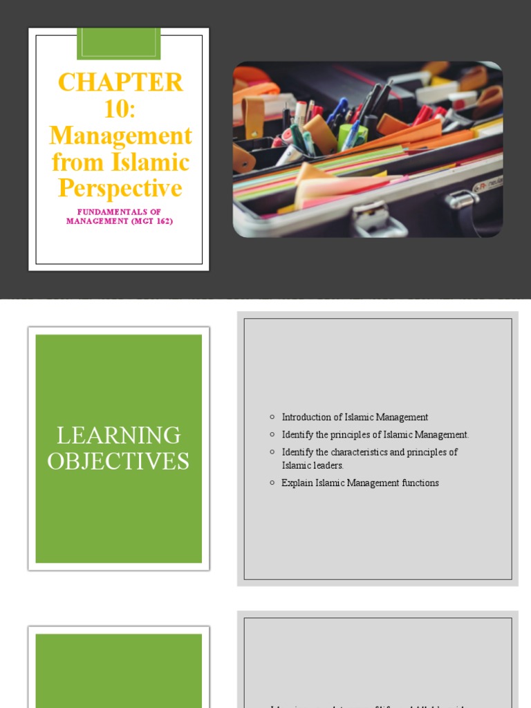 MGT162 Islamic Management | PDF | Goal | Surah