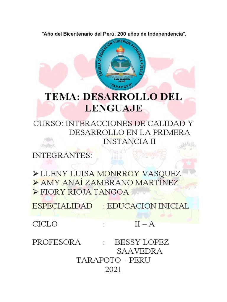 Desarrollo Del Lenguaje Lleny | PDF | Aquisición de idioma | Neurociencia