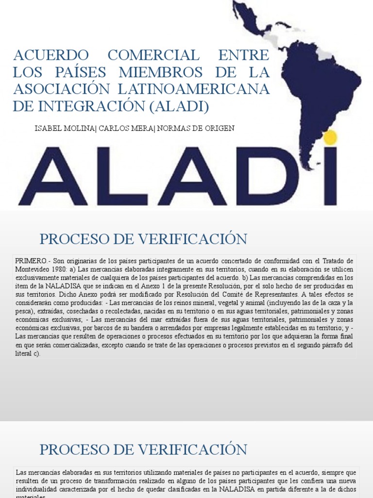Procesos y Certificacion Aladi | PDF