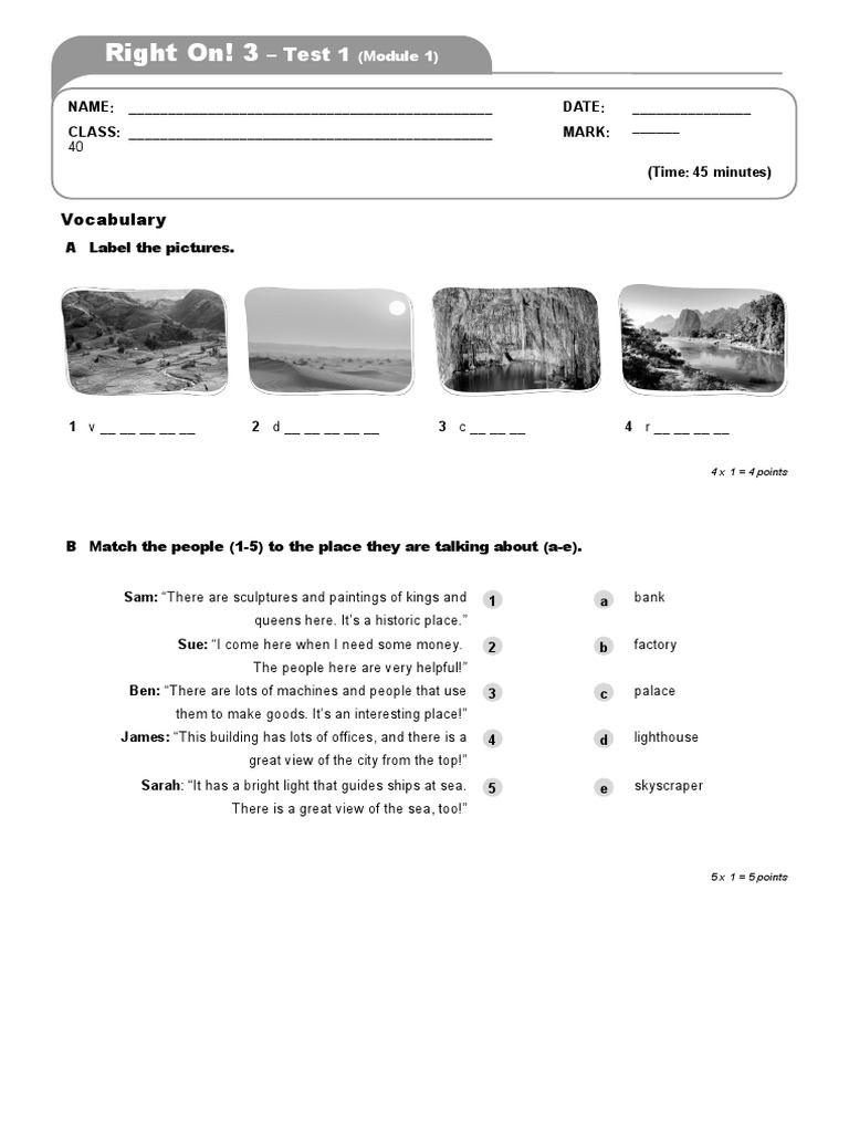 7th Grade Test 1 - October | PDF