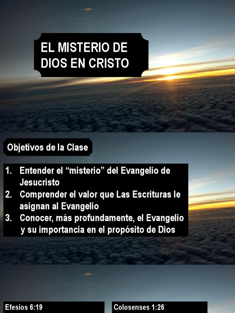 El Misterio de Dios en Cristo | PDF | Jesús | Cristo (título)