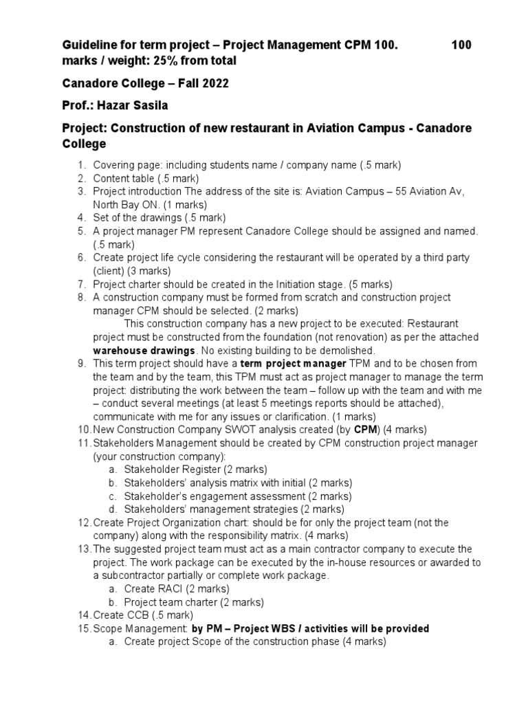 Guide Lines For CPM | PDF | Business