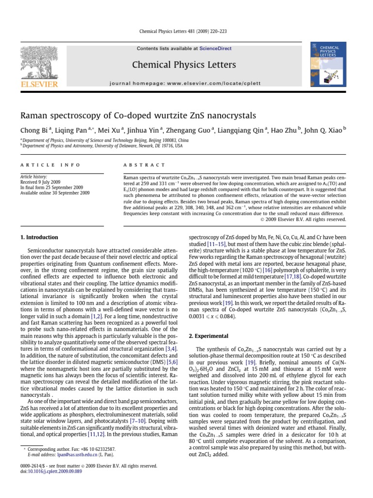 Paper 1 | PDF | Raman Spectroscopy | X Ray Crystallography