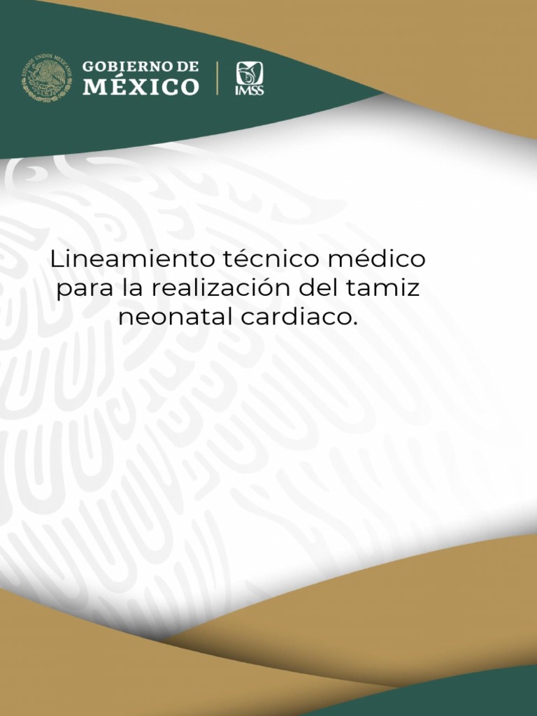 Lineamiento Tamiz Neonatal Cardiaco Dagop CUSN 05092022 | PDF ...
