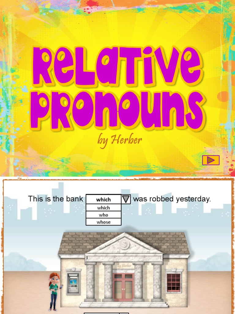Relative Pronouns II Fun Activities Games 79474 | PDF