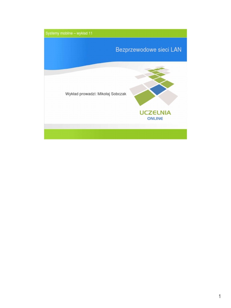 Systemy Mobilne Wyklad 11 | PDF
