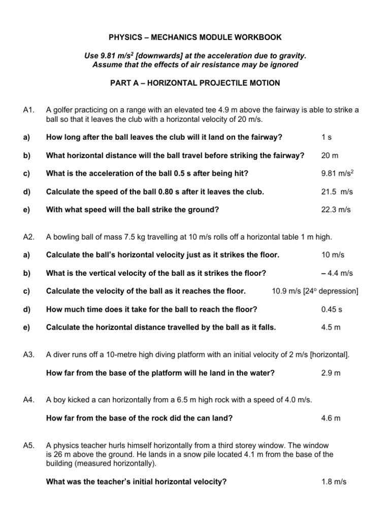 Physics - Kinematics - Exercises 5 | PDF