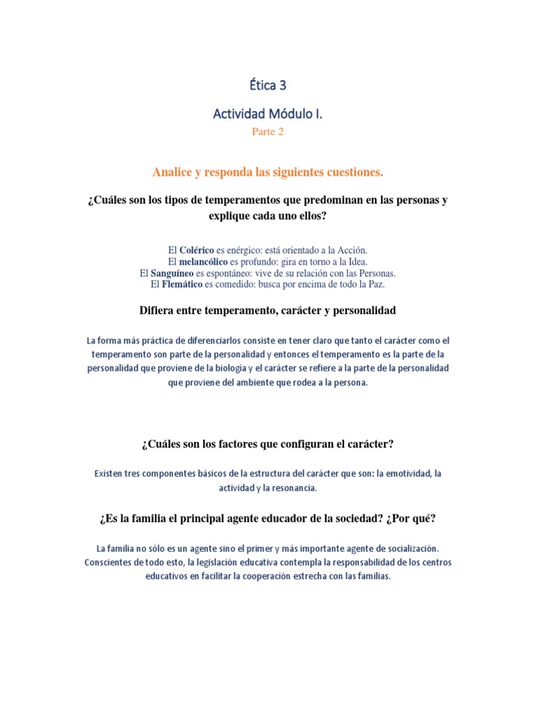 Actividad Módulo 1. Parte 2 | PDF | Las emociones | Inteligencia emocional