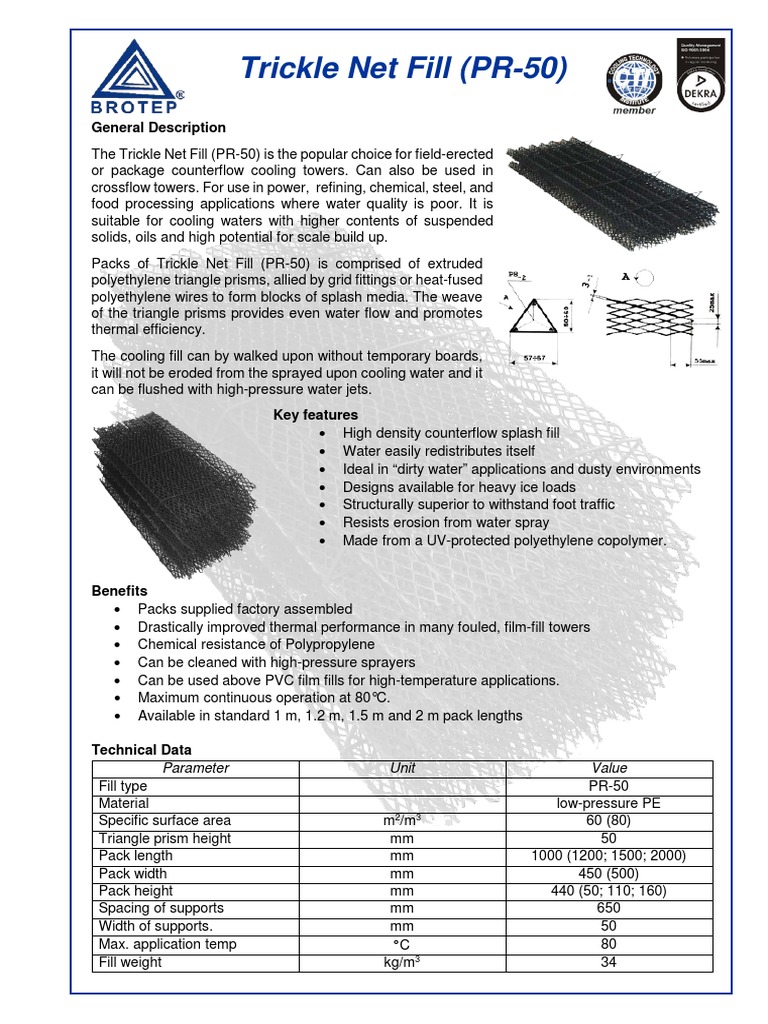 Trickle Net Fill | PDF | Polyethylene | Water
