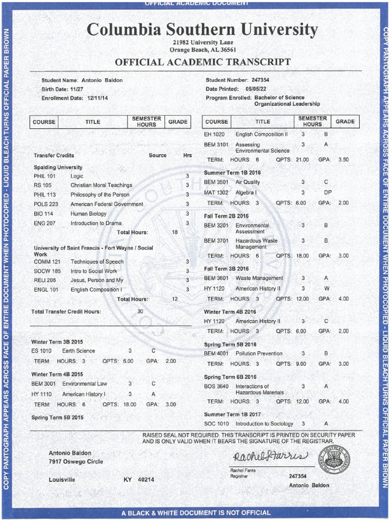 A.baldon Transcript | PDF