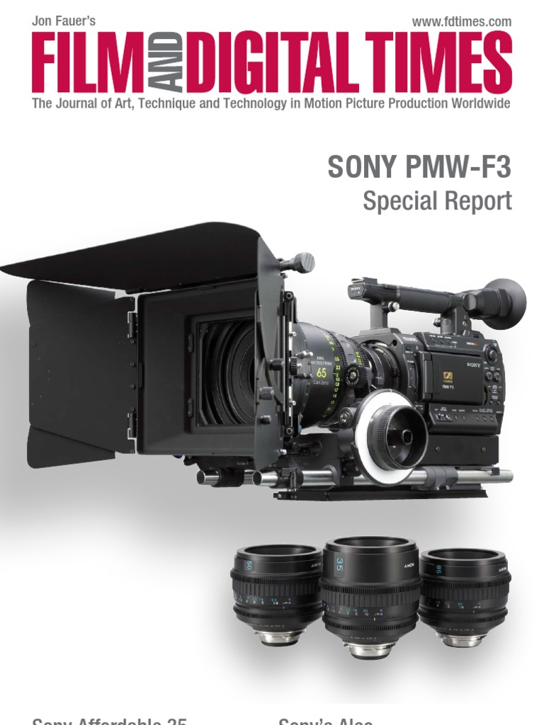 Sony Pmw-F3: Special Report | PDF | Camera Lens | Zoom Lens