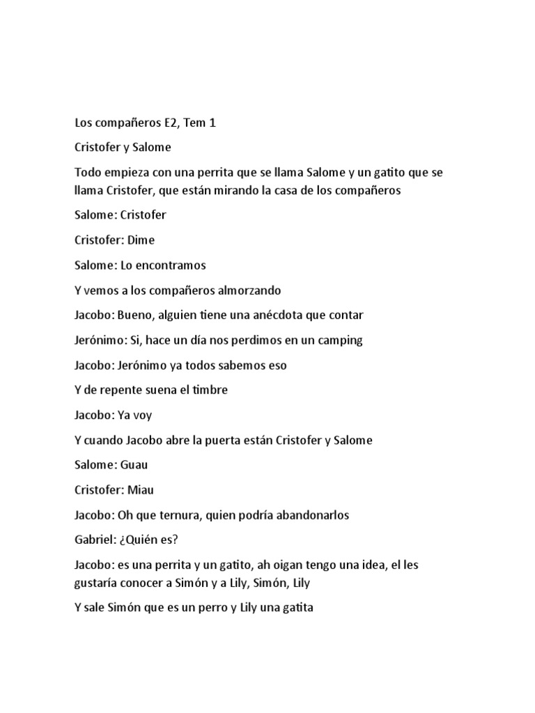 Los Compañeros E2 T1 | PDF | Burro