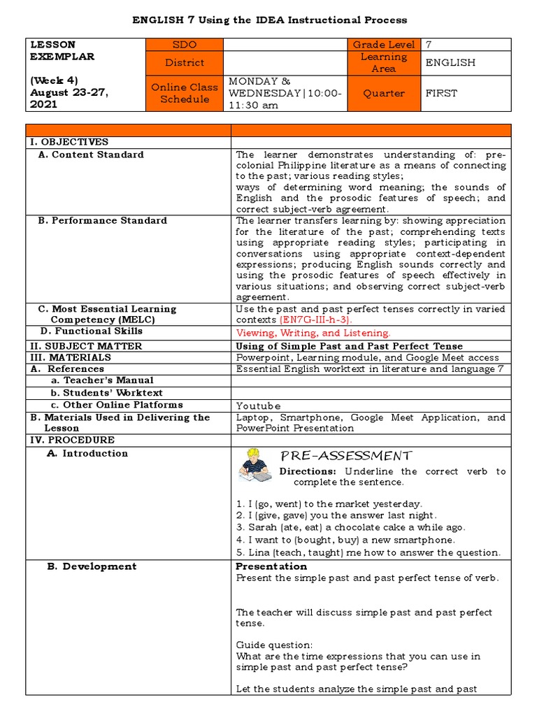 LE in English 7 (Q1-W4) | PDF | English Language | Learning