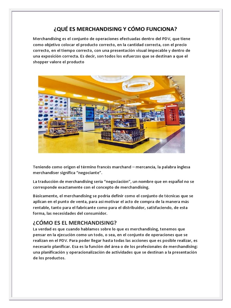 Qué Es Merchandising y Cómo Funciona | PDF | Comercialización | Marketing