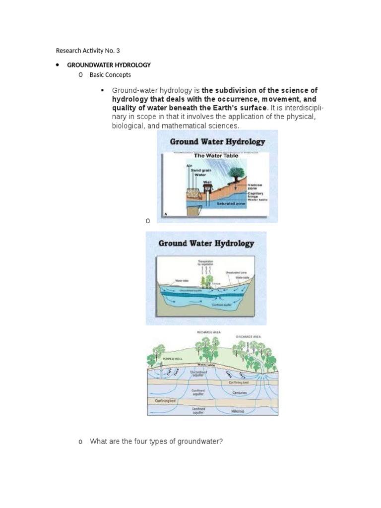 Groudwater Hydrology 1 | PDF | Aquifer | Groundwater