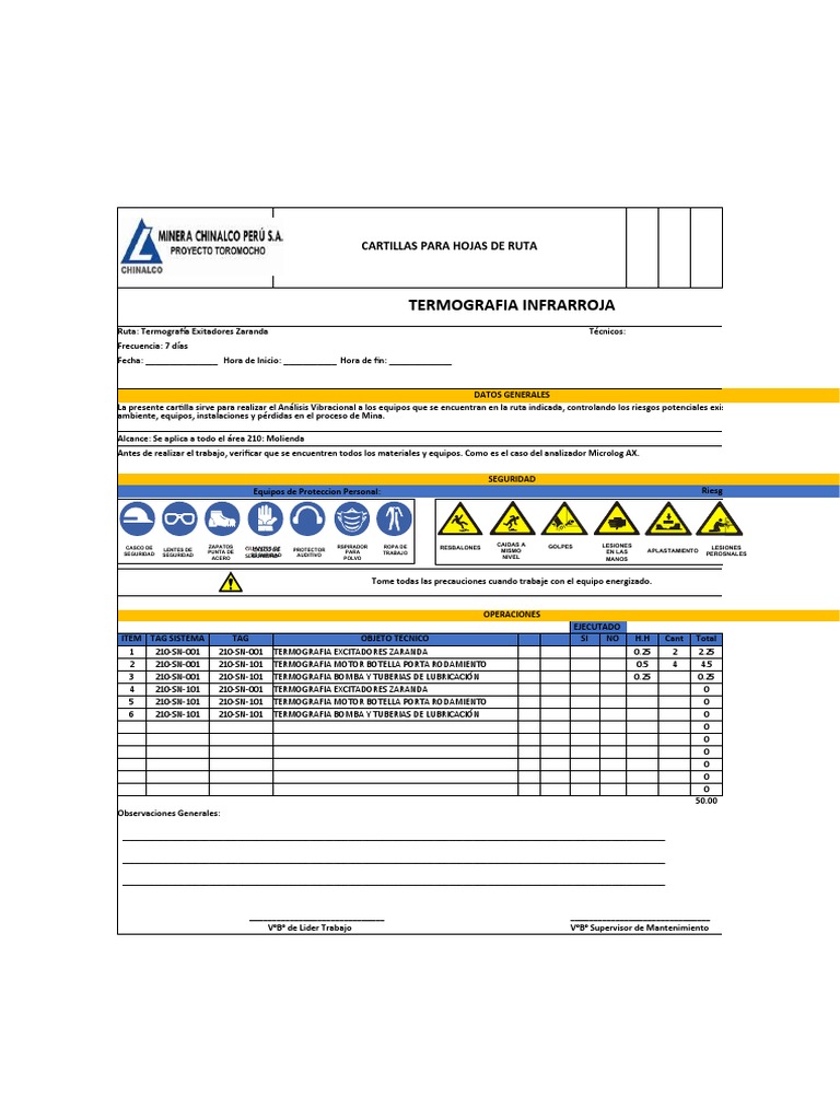 Plan Termografia en Spools y Manifolds Bombas GEHO 1 | PDF | Termografía