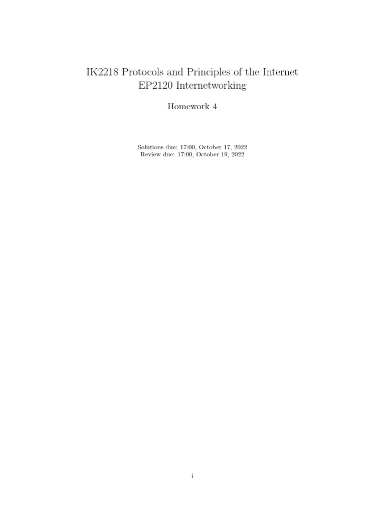 Homework4 Solutions | PDF | Computer Network | Router (Computing)