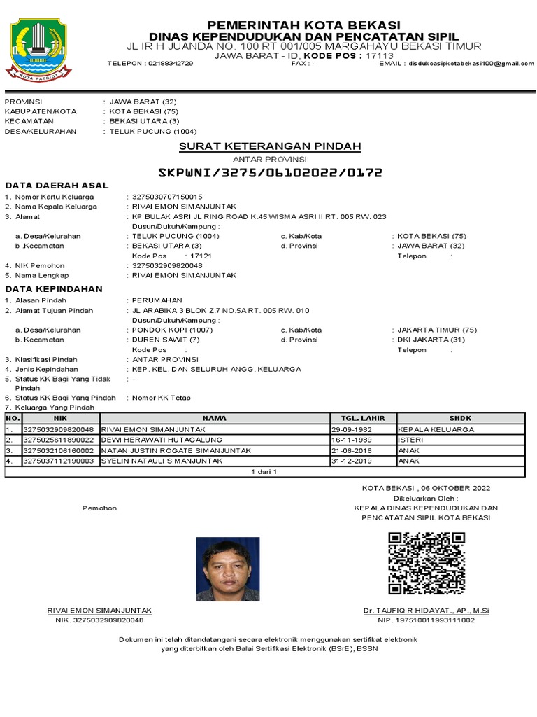 RIVAI EMON SIMANJUNTAK Pa Sekdis | PDF